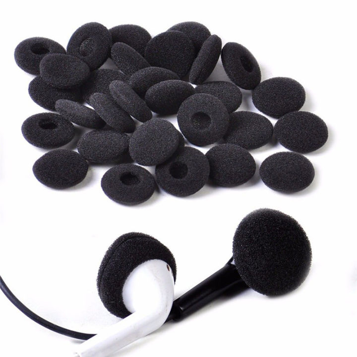 30PCS Black Soft Foam Sponge Ear Pad Earbud Cap For Headphone Earphone ...
