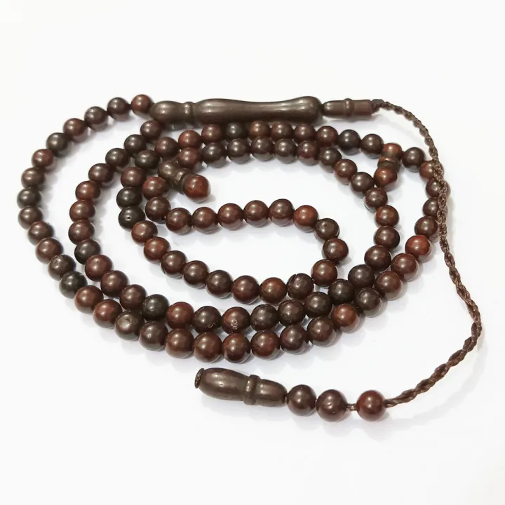 GENUINE Natural Handcrafted Turkish KUKA TASBIH 100Beads Brown Color ...