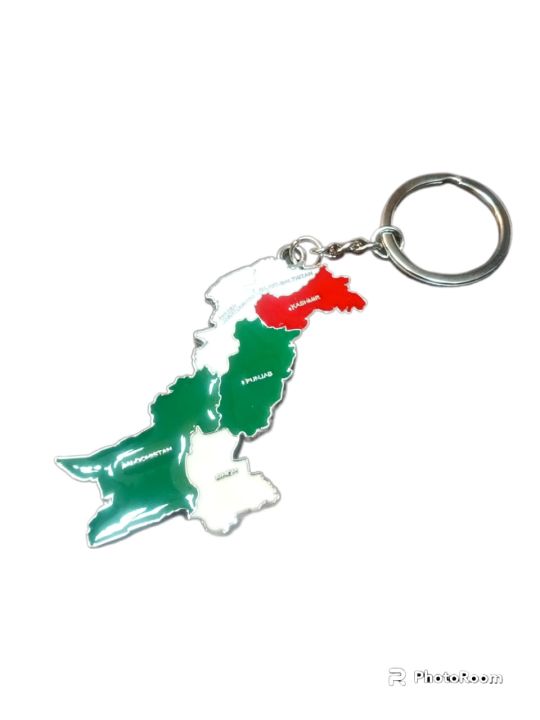 Pakistan Map Key Chain with all Provinces in different Colors with ...