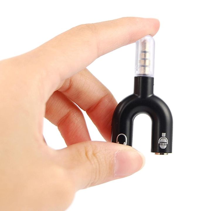 RXN U Shape 3.5mm Stereo TRRS 4 Pole Plug to Mic & Headset Female Audio ...