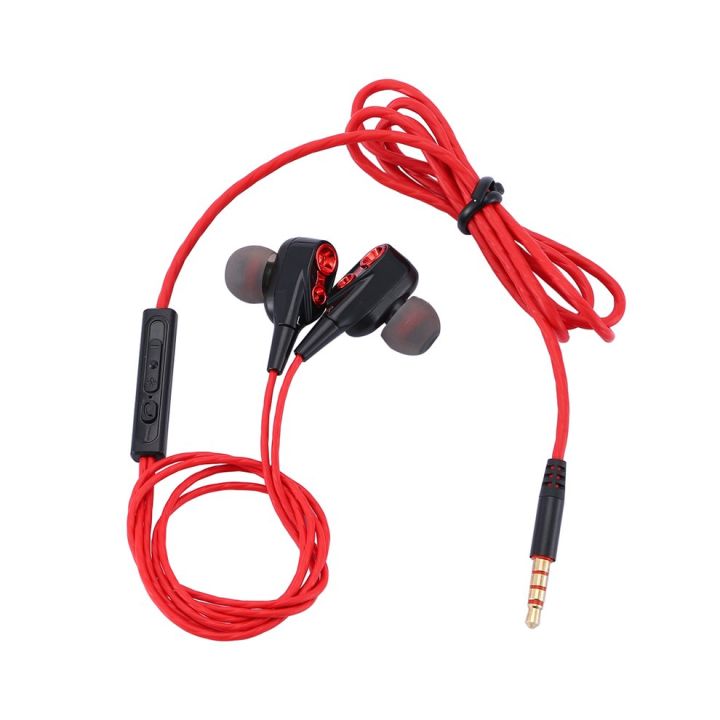 In-Ear Double-Motion Sports Headphones Metal Subwoofer Wire Headset ...