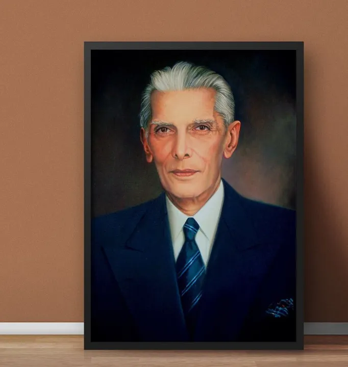 Quaid-e-Azam Muhammad Ali Jinnah Printed Customized Wall Hanging Frame ...