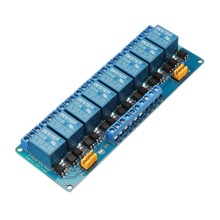 BESTEP Tools DIY 8 Channel 24V Relay Module High And Low Level Trigger ...
