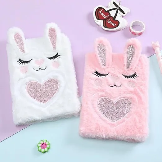 A5 Fur Diary Notebook for Girls Unicorn Theme with Cute Ears | Daraz.pk