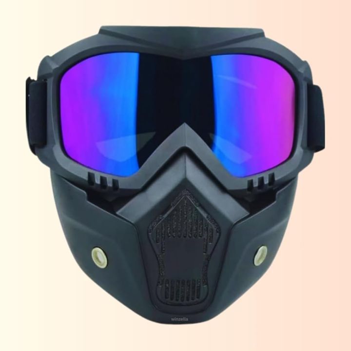 Online Karachi Face Helmet Mask Googles Face Mask High Quality Bike ...