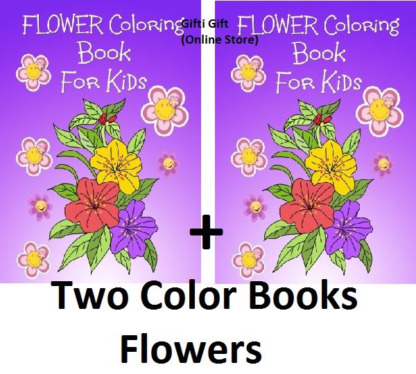Flowers Coloring Books (Pack of 2) Plants Coloring & Painting art ...