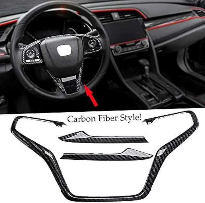 Honda Civic X Carbon Fiber Steering Trim 2016-2021 Steering Imported ...