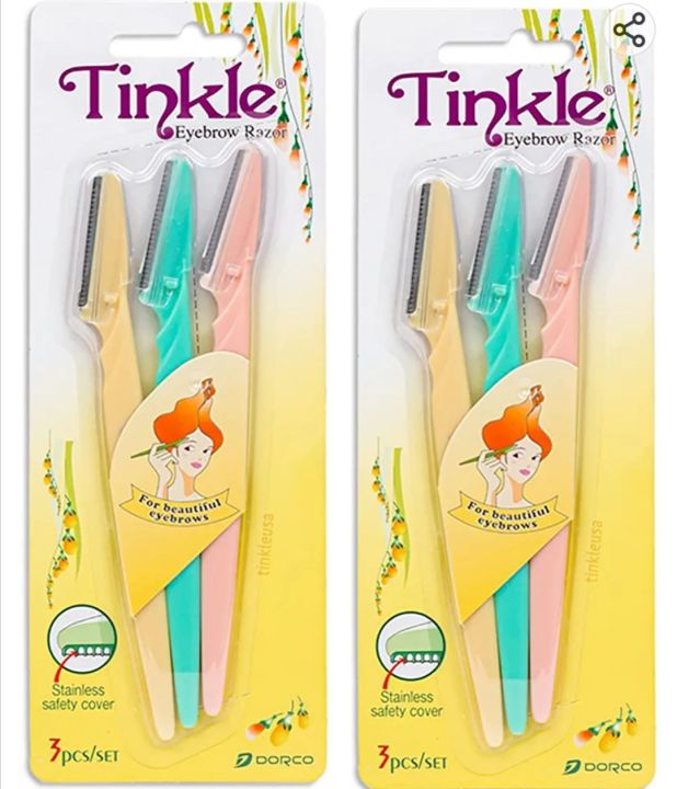 Pack Off 3 Tinkle Eyebrow Razor: The Easy Way to Shape Your Brows ...
