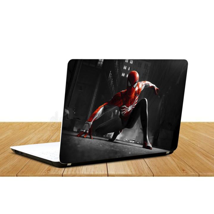 Black And Red Spiderman Laptop Back Skin-Laptop Skin Vinyl Sticker ...