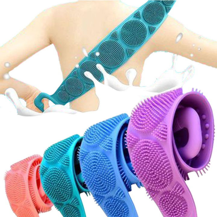 High Quality Silicone Body Wash Body Scrubber Belt, Double-Sided Bath ...