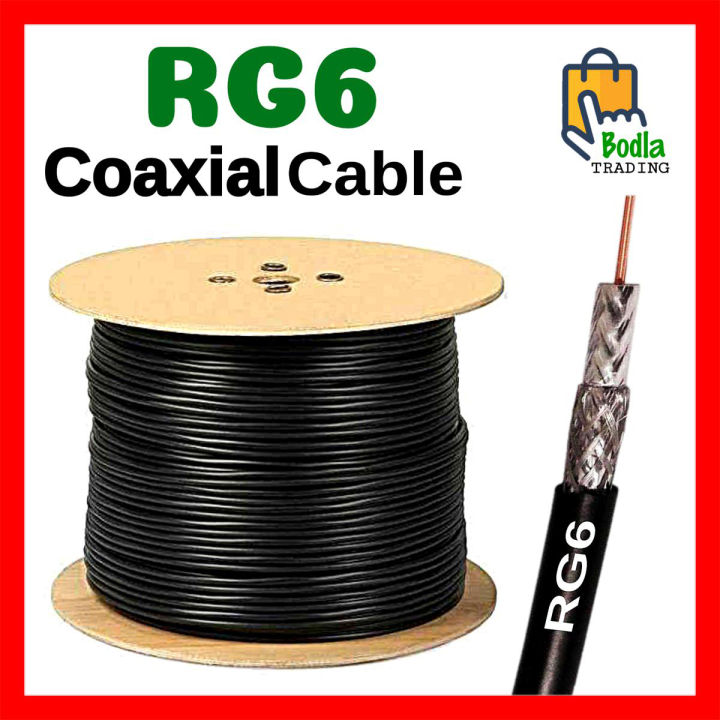 60 Feet RG6 Coaxial Cable TV Cable- Antenna Satellite Dish Digital ...