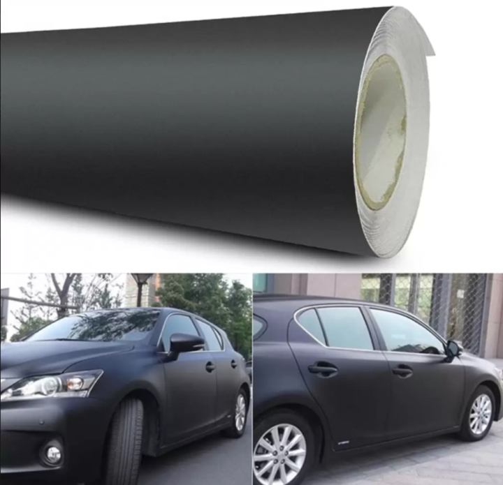 30cmx120cm Matte Black Vinyl Car Wrap Sheet Car stickers and Decals ...