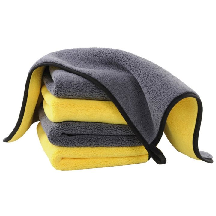 Multi-Purpose Microfiber Cleaning cloth / towel – Gray and Yellow Color ...