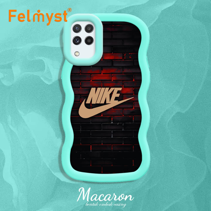 FELMYST for Samsung A22 4G M22 Back Cover Big Wave Edge Soft Brick ...