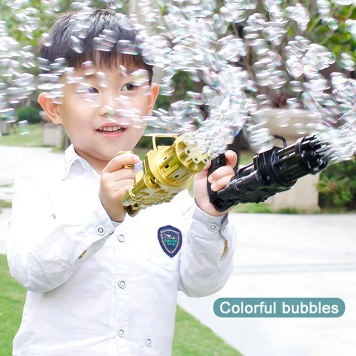 8-Hole Bubble Gun Machine - Massive Bubble Gattler Toy gun With Bubble ...