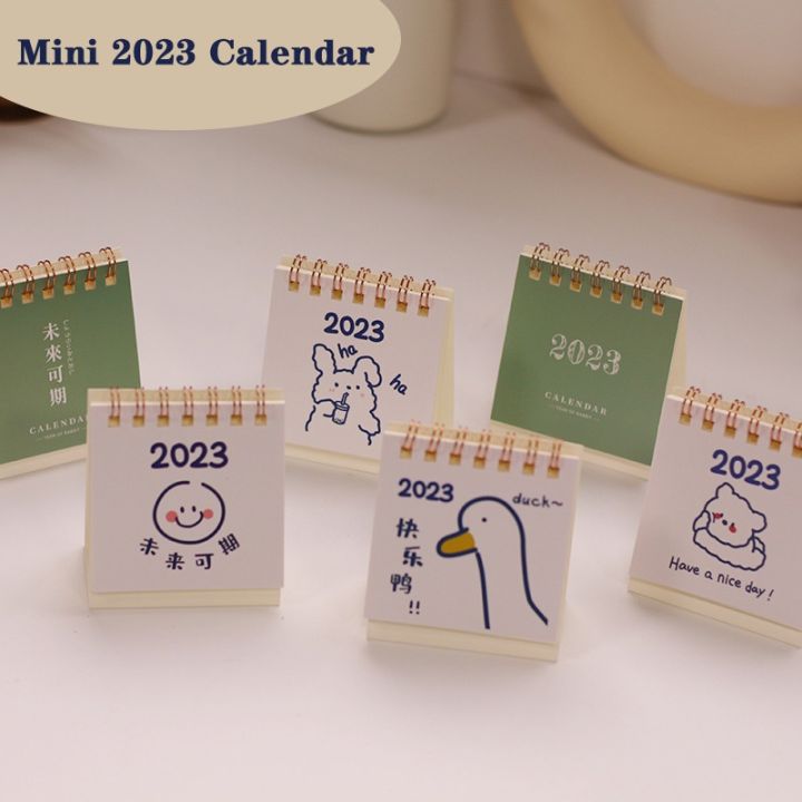 2023 Mini Desk Calendar Desktop Ins Cute Calendar Student Small Gift ...