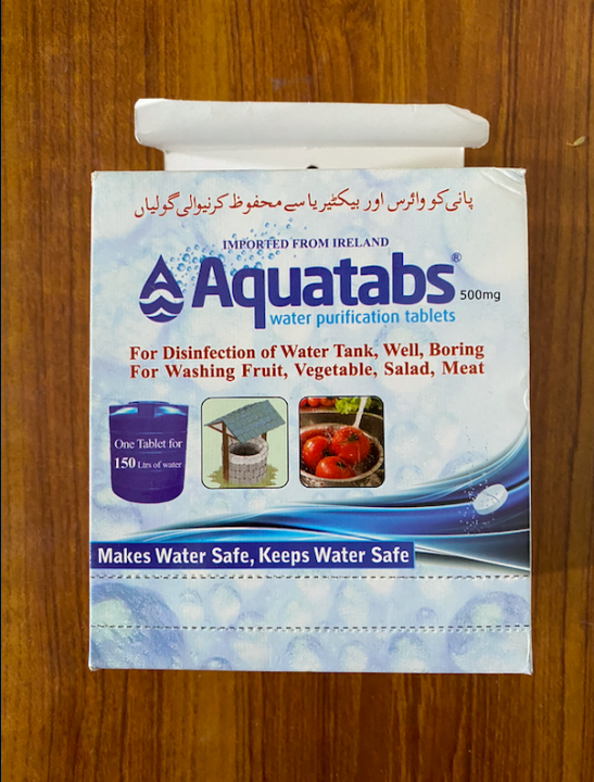 AQUATAB WATER PURIFCATION TABLET - 500 MG | Daraz.pk