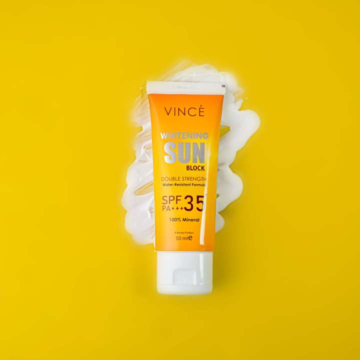 Vince Whitening Sunblock SPF 35 is a 100% mineral Water-Resistant ...