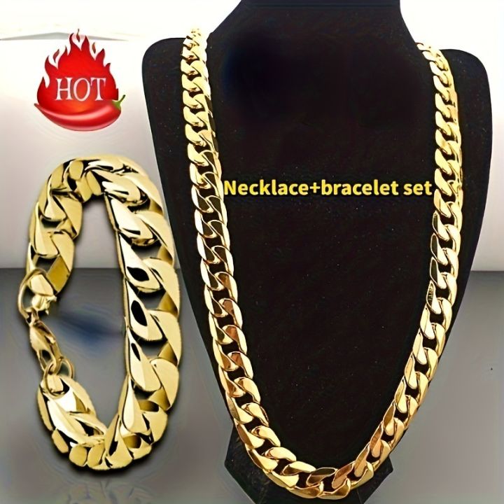 [ New ] Jiuqin Jewelry Factory temu hein Gold Men's Cuban Link Chain ...