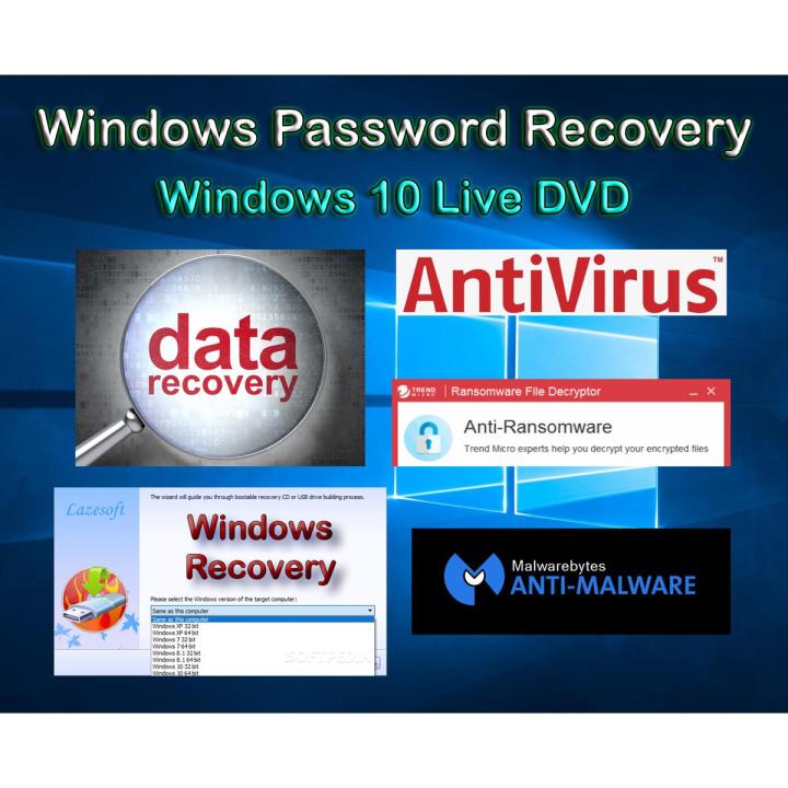 All in One Windows Password Reset Hard Disk Data Files Recovery Rescue ...