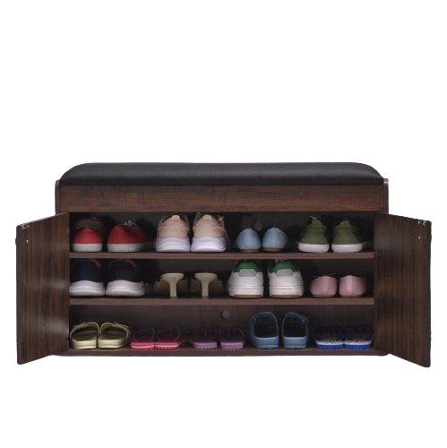 HomeBliss Premium Quality 2 Door Horizontal wooden Shoe Rack with ...