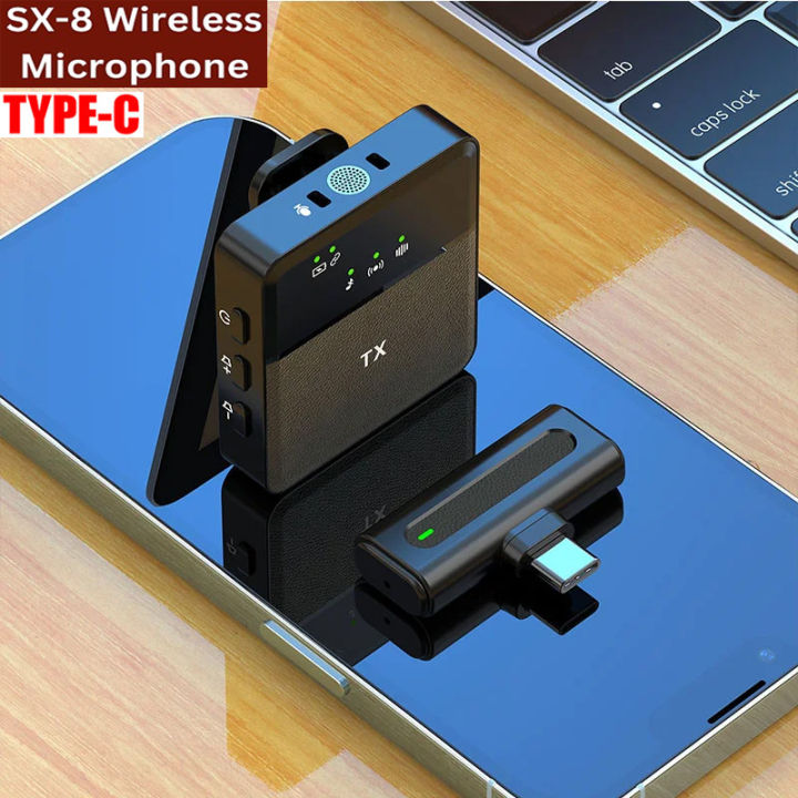 Wirelss Type C Microphone SX8 / SX8 Type-C Single Lavalier Wireless ...