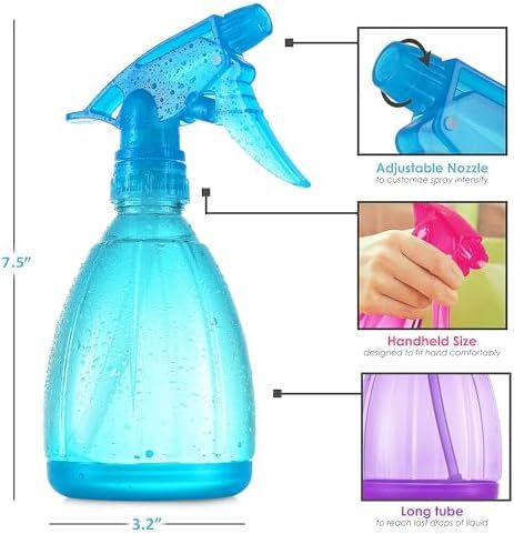 Spray Bottle Plastic Water Spray Bottle Multi Design Multi Color Shower ...