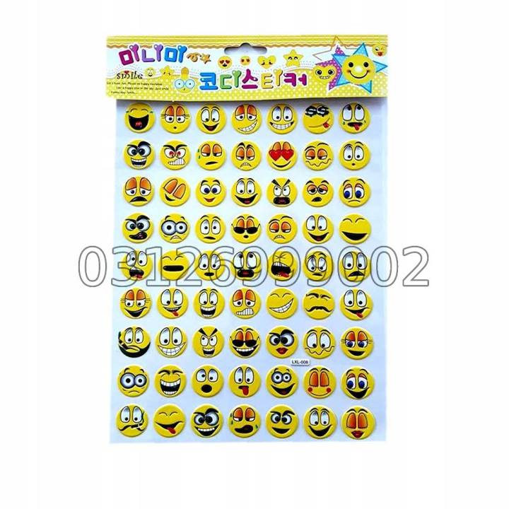 Smiley Emoji Stickers Pack - Funny, Cute Emoji Faces for Kids, Girls ...