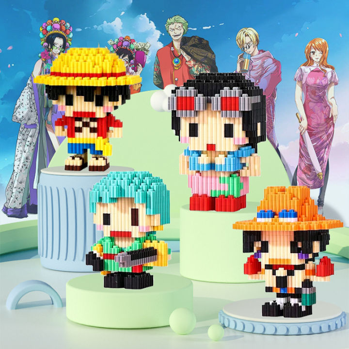 Cross-border One Piece Luffy compatible Lego small box tandem assembly ...