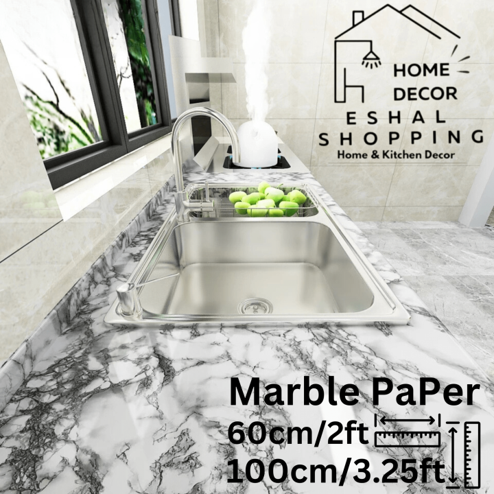 Marble Sheet - Marble Sheet Sticker - 60cm x 100cm/200Cm Marble Sheet ...