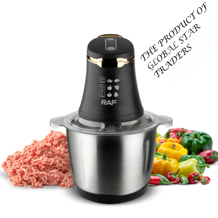 Imported Imported Electric Chopper Machine RAF R.7030 , 3L Stainless Steel 1000W with 4 Blades ...