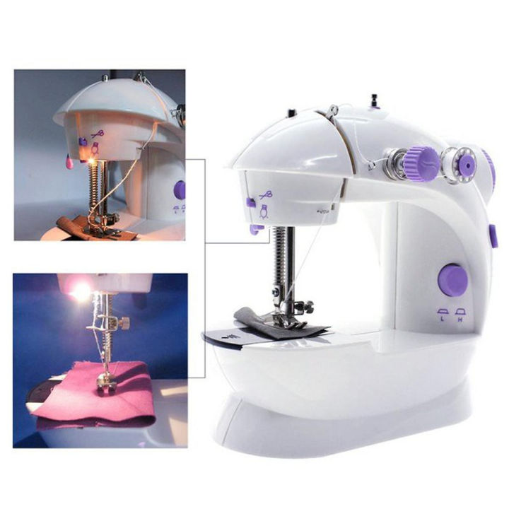 “Portable Dual-Speed Mini Sewing Machine with Foot Pedal & Double ...