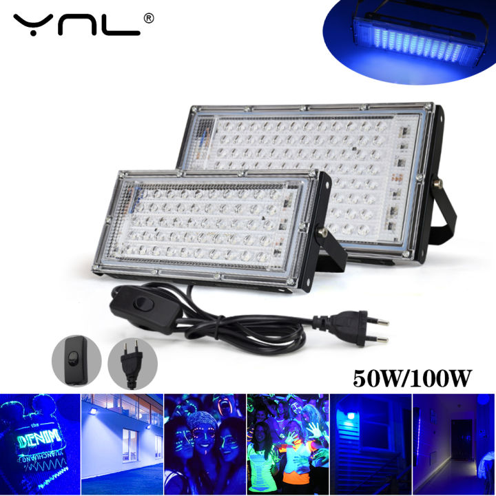 50W 100W UV LED Flood Light AC220V 230V Indoor Outdoor Floodlight 395nm ...