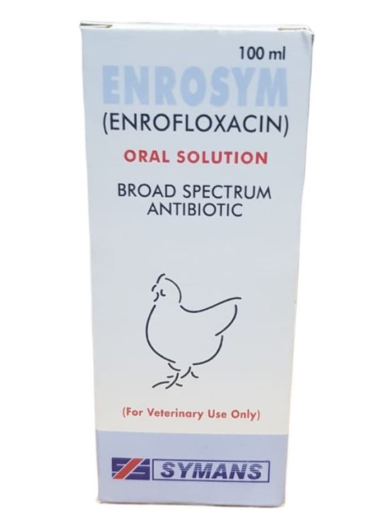 ENROSYM ENROFLOXACIN ANTI-BIOTIC 100 ML - FOR ALL KINDS OF BIRDS-PETS ...