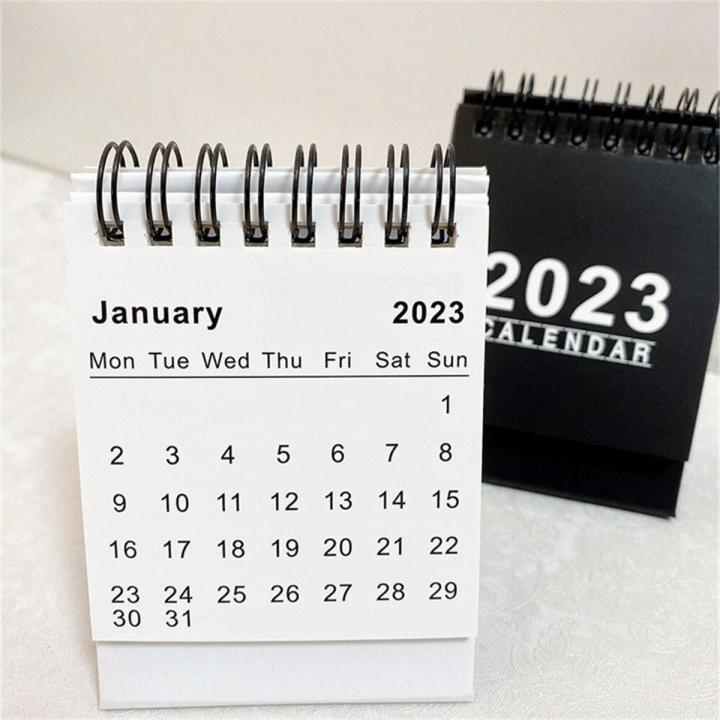 【NEW】 2023 Simple Solid Color Mini Desktop Paper Calendar Dual Daily ...