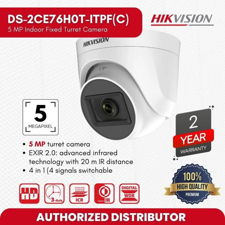 HIKVISION DS-2CE76H0T-ITPF(C) 5 MP Indoor Fixed Turret Camera -Turbo HD ...