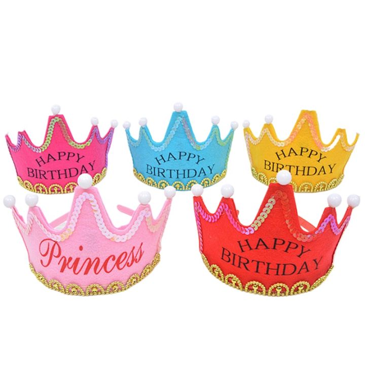 Crown For Happy Birthday HBD LED-Cap Headband Party LED Light Hat ...
