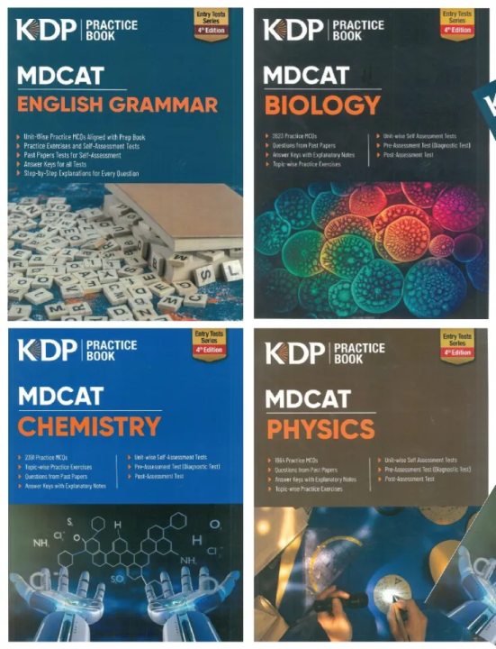 Set of 4 Practice books: Kips MDCAT Practice books set 2025 Edition / MDCAT books 2025 Kips ...