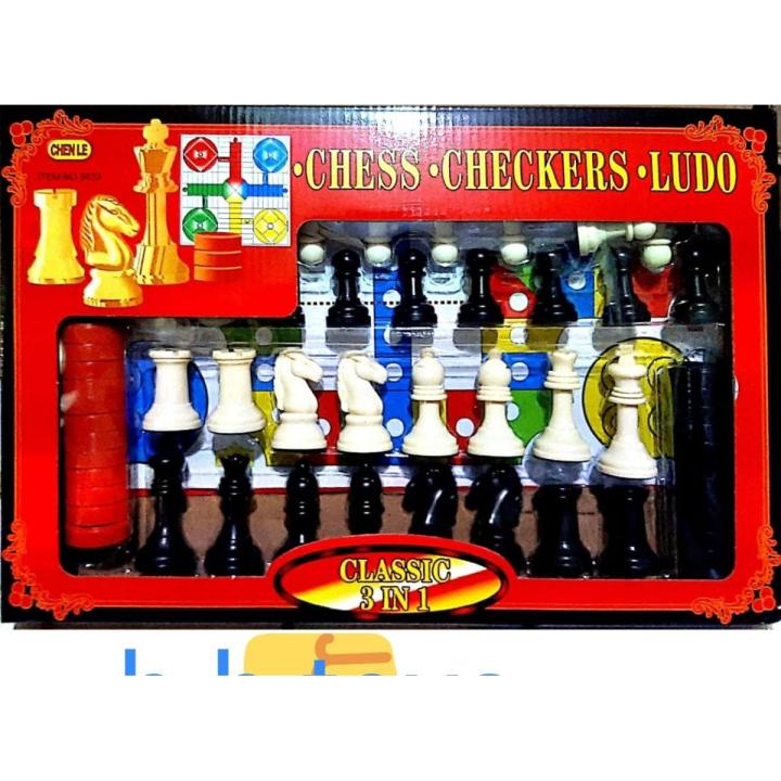 Ludo Chess Checkers Classic 3 in 1 | Daraz.pk