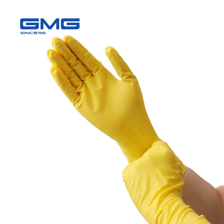 Waterproof Gloves, Professional Safety Work Gloves, Yellow, Nitrile ...
