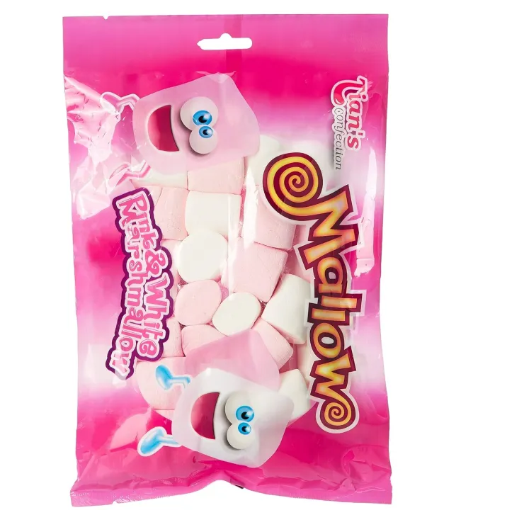 Tians Confection Mallow Pink And White Marshmallow Candy, 225 gm | Daraz.pk