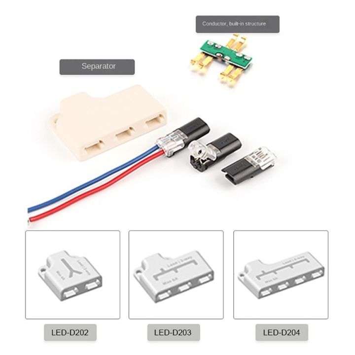 New 18~22AWG Wire Splitter Connector 2P Pluggable Crimp Terminals ...