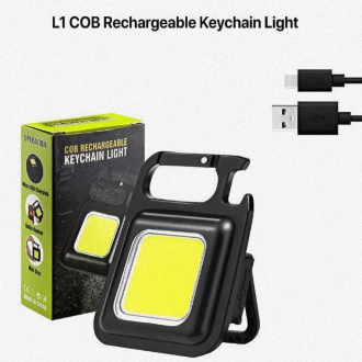 Cob Lights, Multi function Cob rechargeable keychain light Mini Flashlight , Portable Pocket ...