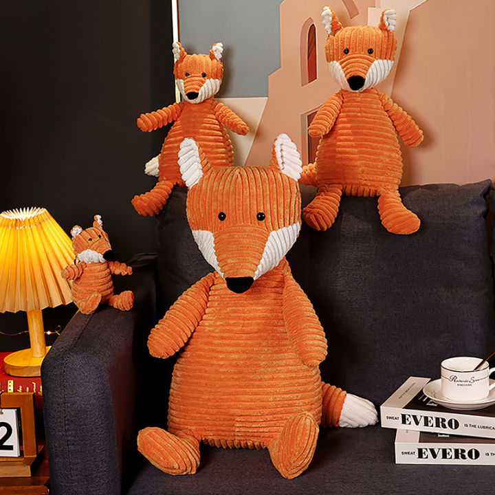 Striped Plush Fox Doll Plush Toy Forest Wild Animal Stuffed Animal ...