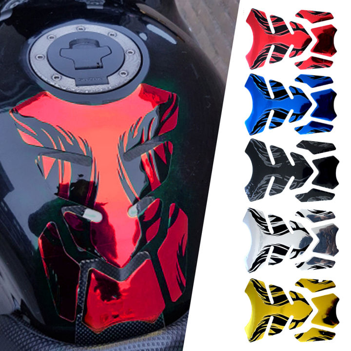 Universal 3D Motorcycle Tank Protection Sticker Fish Bone Gel Oil Fuel ...