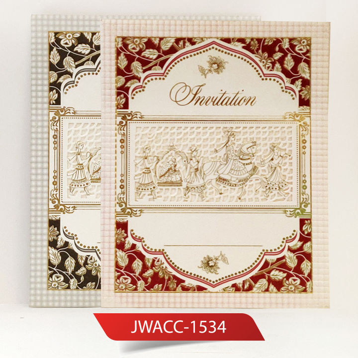 Color Border Invitation Wedding Shadi Card | Daraz.pk