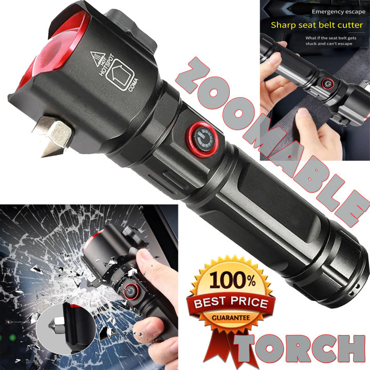 Original USB Rechargeable Zoomable LED FLASHLIGHT TORCH - 1KM Range ...