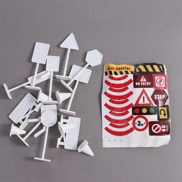 15Pcs/Set Safety Education Traffic Signs Mini Traffic Signs Model Toy ...