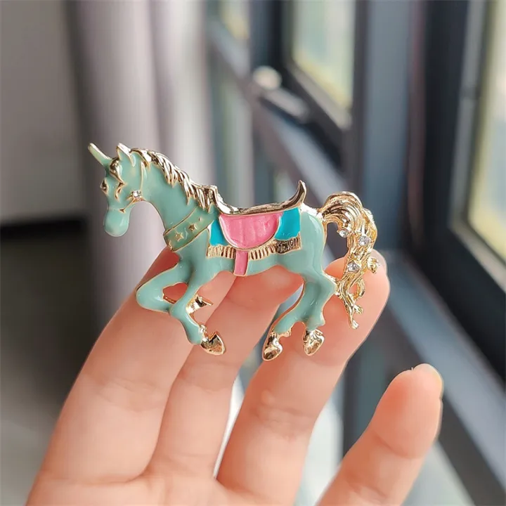 【Innovative designs】Unicorn Brooch Cartoon Pony Niche High-end Sense ...
