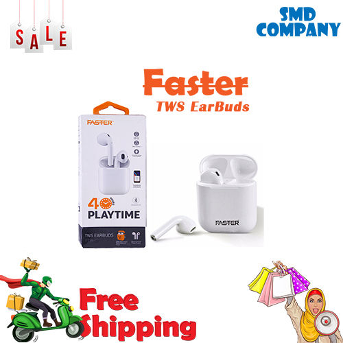 FASTER FTW-12 Stereo Bass Sound TWS Wireless Earbuds | Daraz.pk